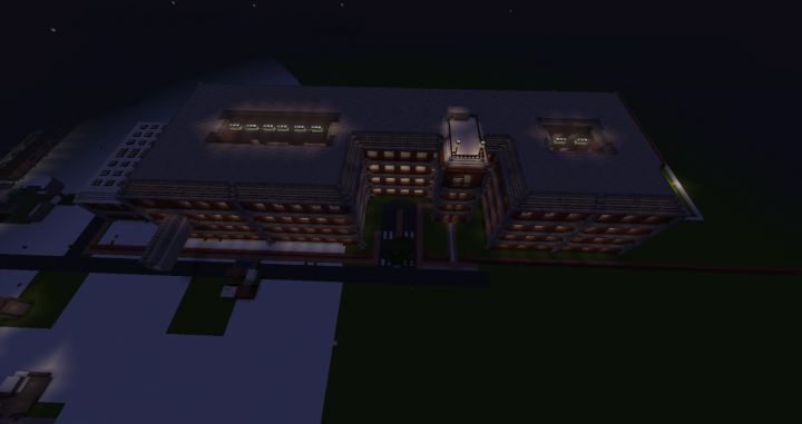 Finished the 1st Building of the School! Minecraft Map