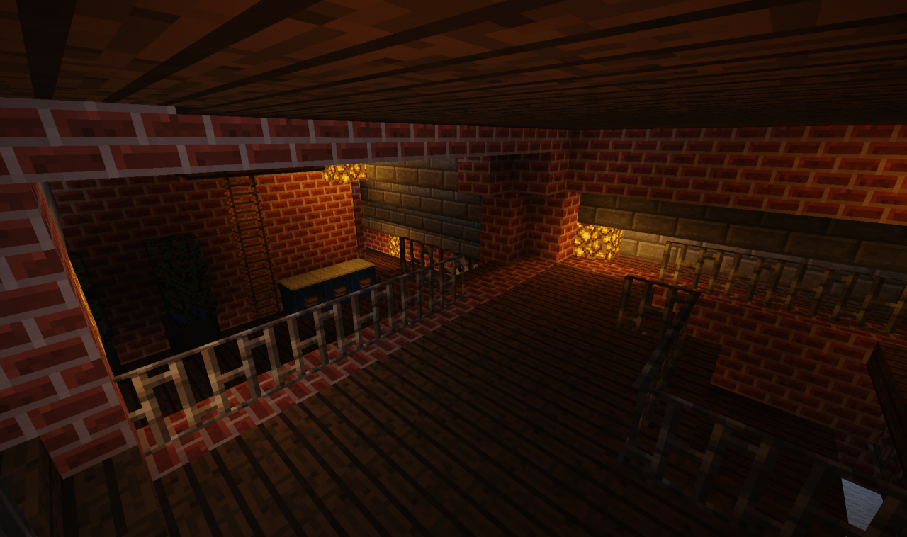 Red Brick GABLE COUNTRY HOUSE +Yard Minecraft Map