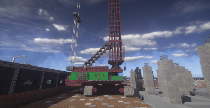 Manitowoc 4100W Laquila Tower Crane Diorama Minecraft Map