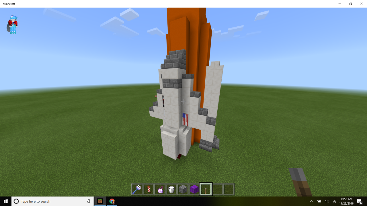 space shuttle before launch and on the moon Minecraft Map