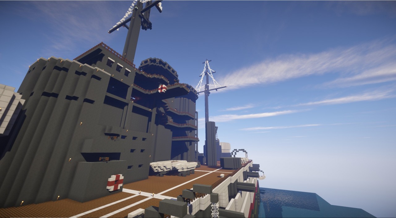 Gigantic Minecraft Redstone Warship Minecraft Map