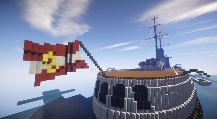 Gigantic Minecraft Redstone Warship Minecraft Map