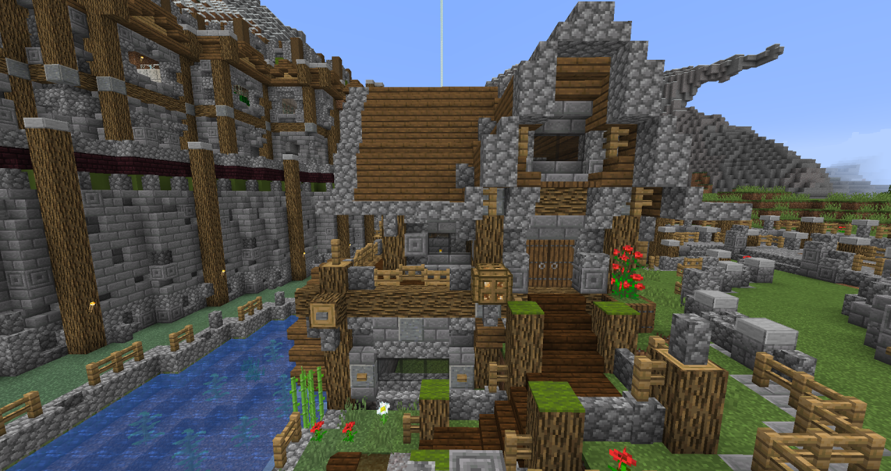 Medieval/Rustic Watermill Minecraft Map