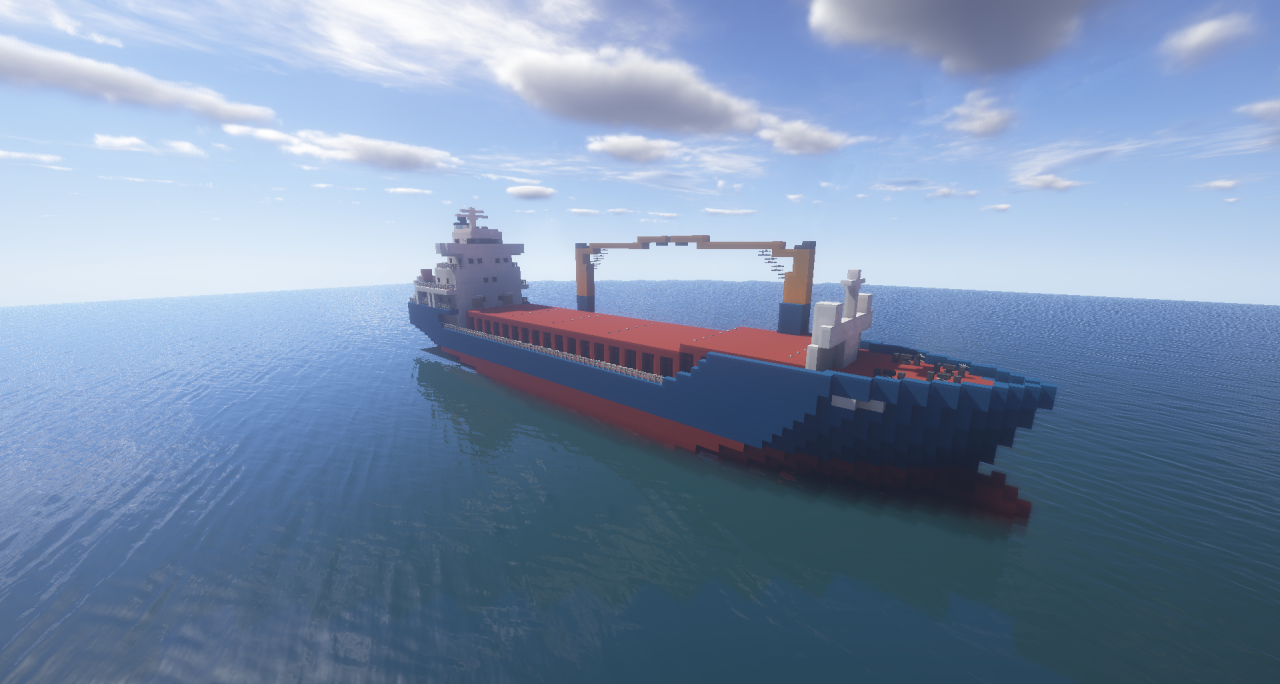 Sea Steamer (1:1 Scale Cargo Ship) Minecraft Map