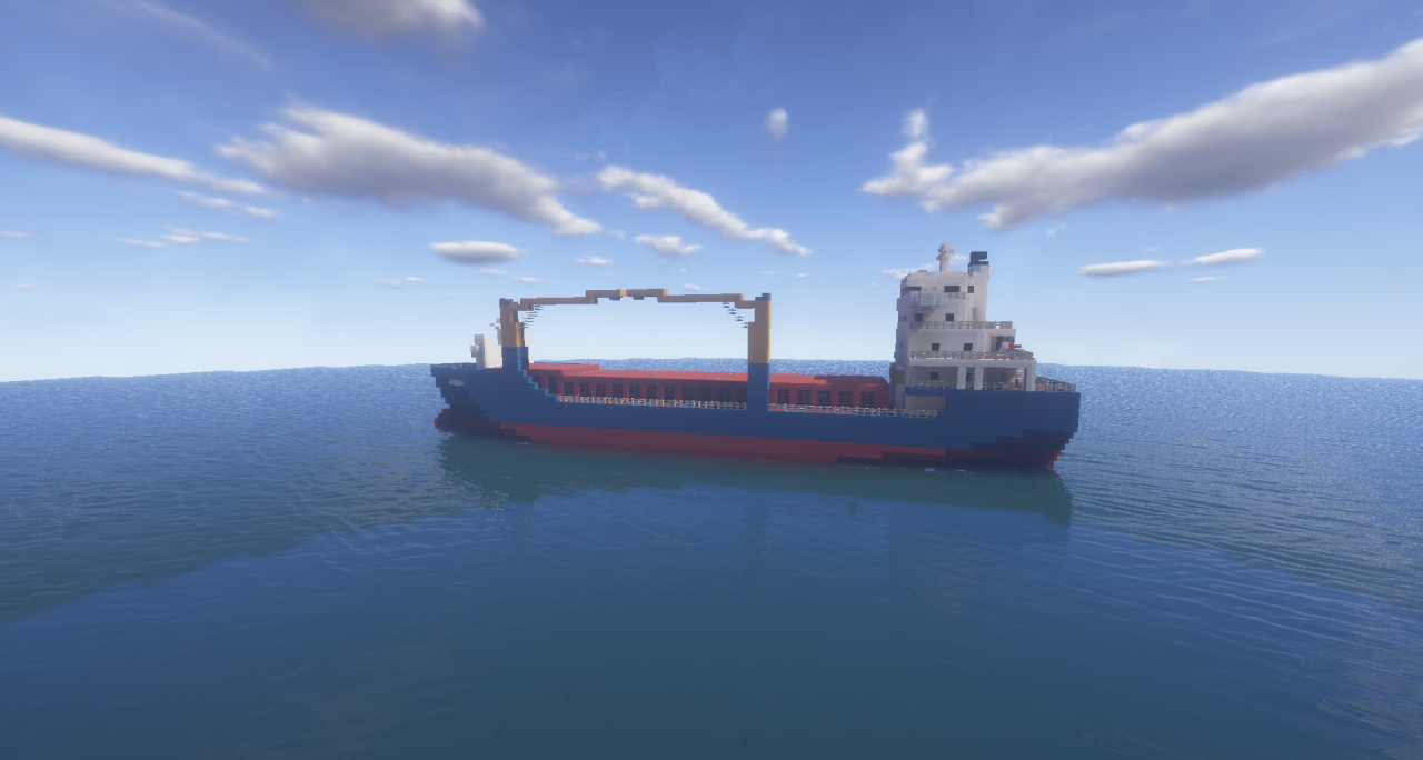 Sea Steamer (1:1 Scale Cargo Ship) Minecraft Map