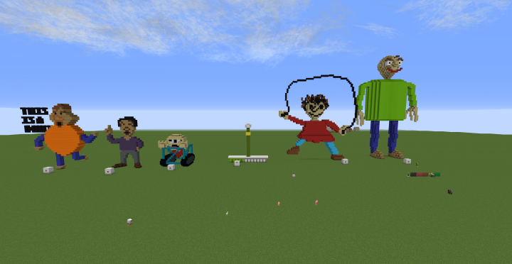 Baldi Basics Statues Minecraft Map