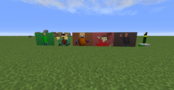 Baldi Basics Statues Minecraft Map