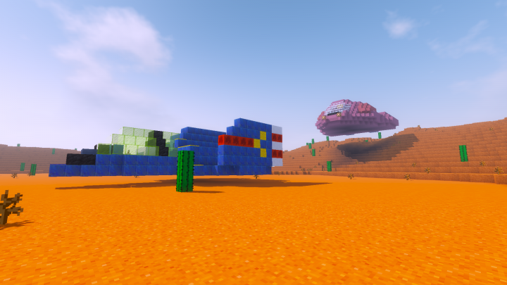 F-Zero Blue Falcon & Fire Stingray Minecraft Map