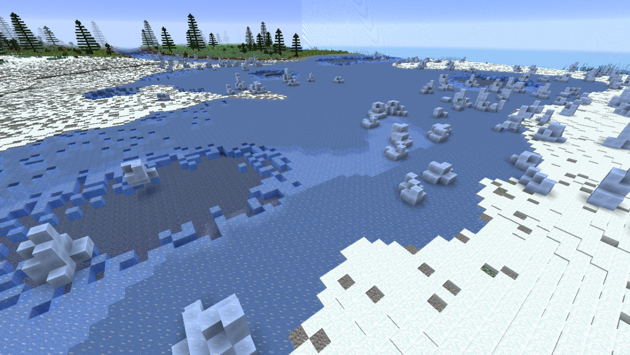 North Shore Tree and Ice pack Minecraft Map