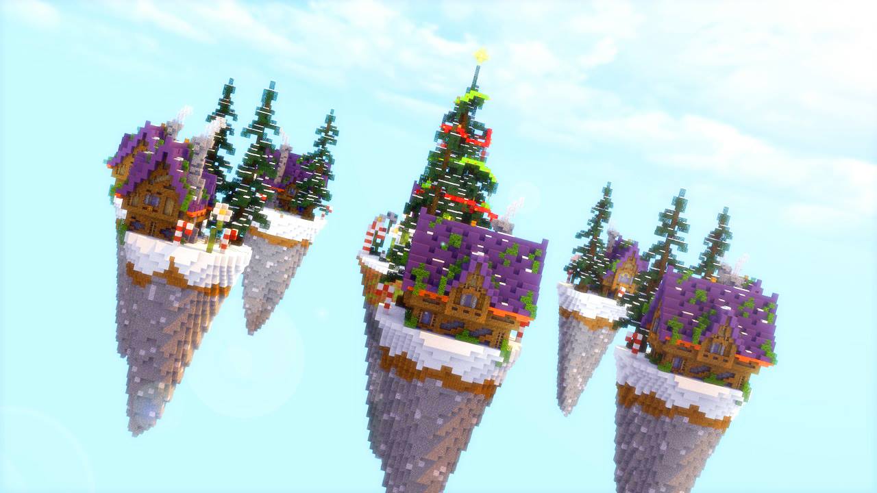 Map of Christmas skywars Minecraft Map
