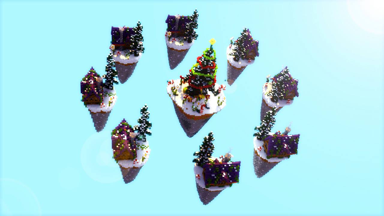 Map of Christmas skywars Minecraft Map