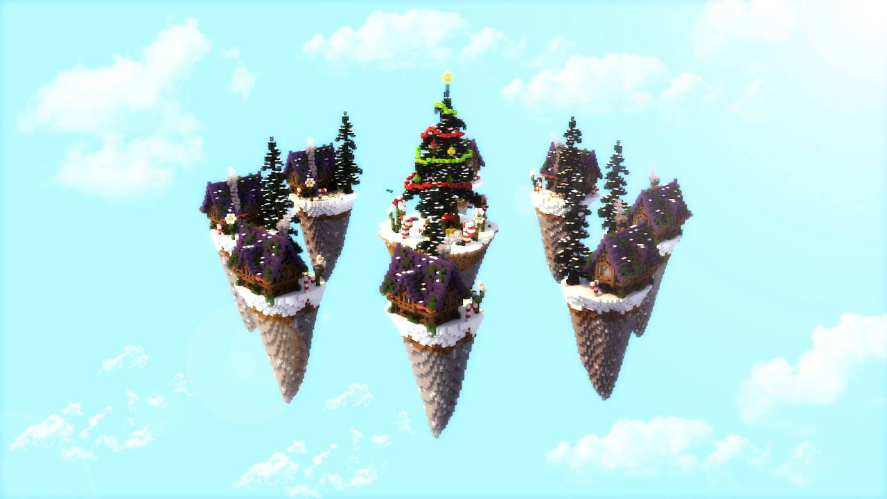 Map of Christmas skywars Minecraft Map