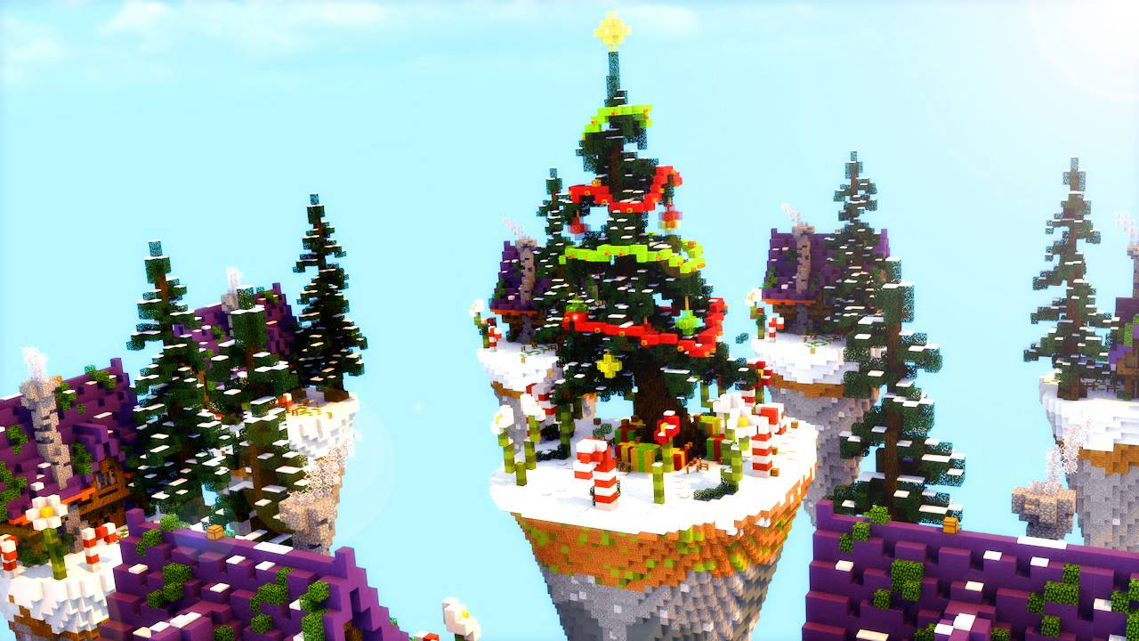 Map of Christmas skywars Minecraft Map