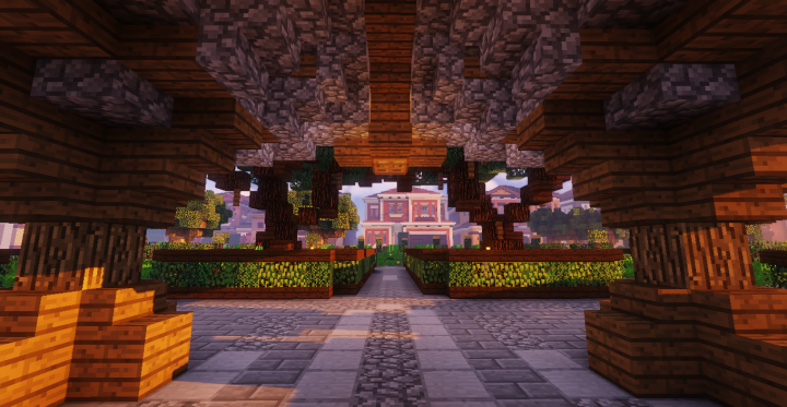 Modern/Medieval Park (Finished) Minecraft Map