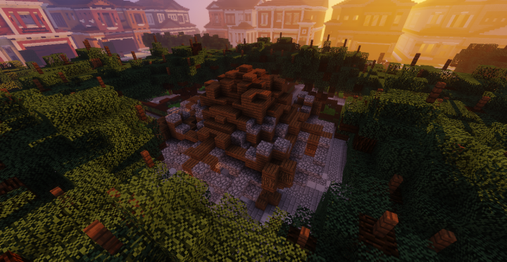 Modern/Medieval Park (Finished) Minecraft Map