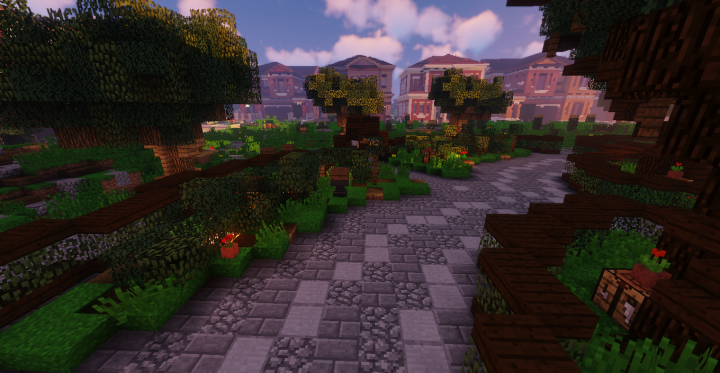 Modern/Medieval Park (Finished) Minecraft Map