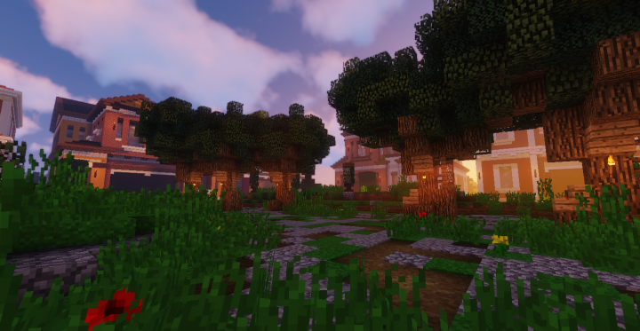 Modern/Medieval Park (Finished) Minecraft Map