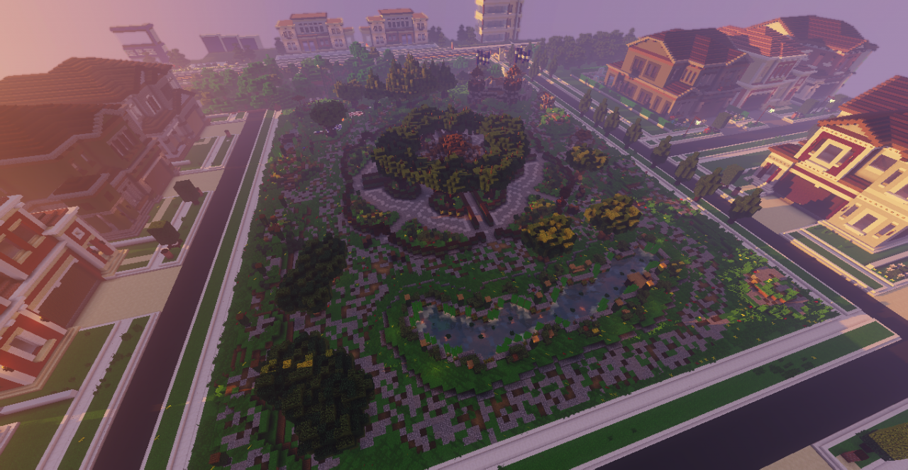Modern/Medieval Park (Finished) Minecraft Map