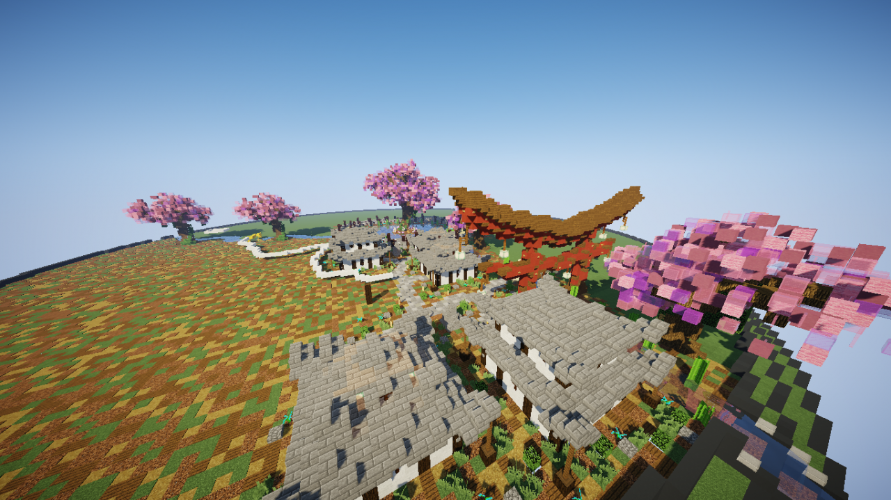 Spawn with triple style - Current style is japanese Minecraft Map