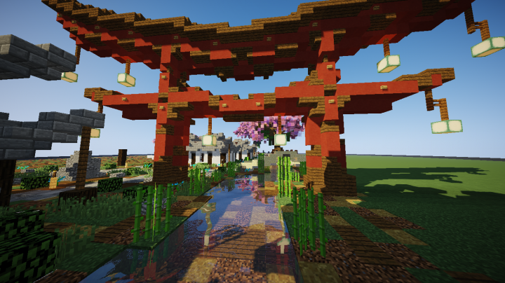 Spawn with triple style - Current style is japanese Minecraft Map
