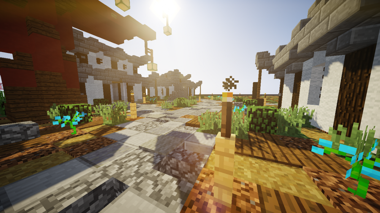 Spawn with triple style - Current style is japanese Minecraft Map