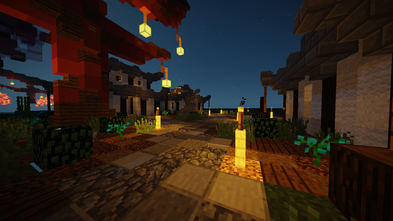 Spawn with triple style - Current style is japanese Minecraft Map