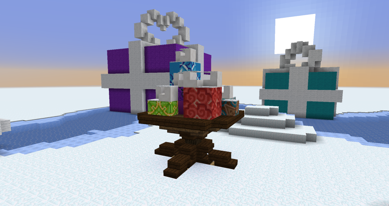 ️ Christmas Builds 5/25 🎁 ELEGANT TABLE WITH GIFTS Minecraft Map