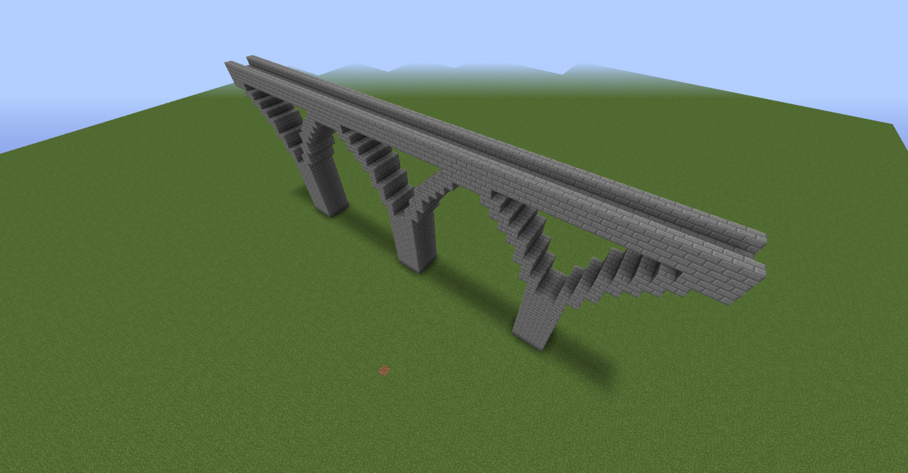 Expandable bridge/aqueduct Minecraft Map