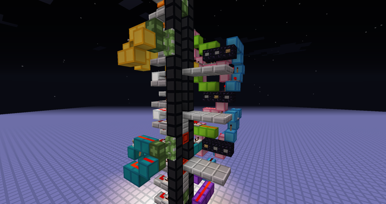 1x1 3 FLOOR SIMPLE CLEAN SURVIVAL FRIENDLY ELEVATOR Minecraft Map