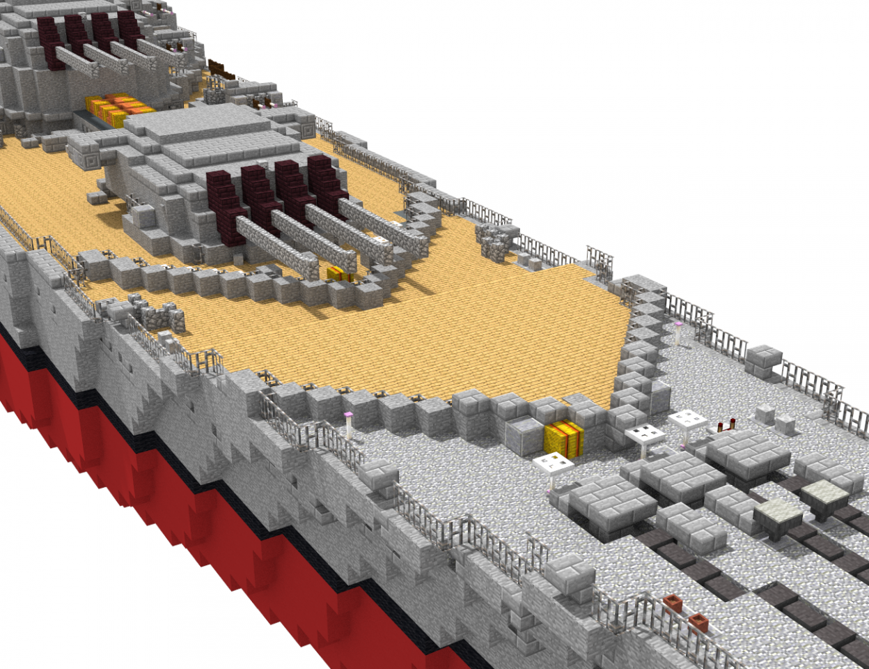 French battleship Jean Bart (1:1 scale) Minecraft Map
