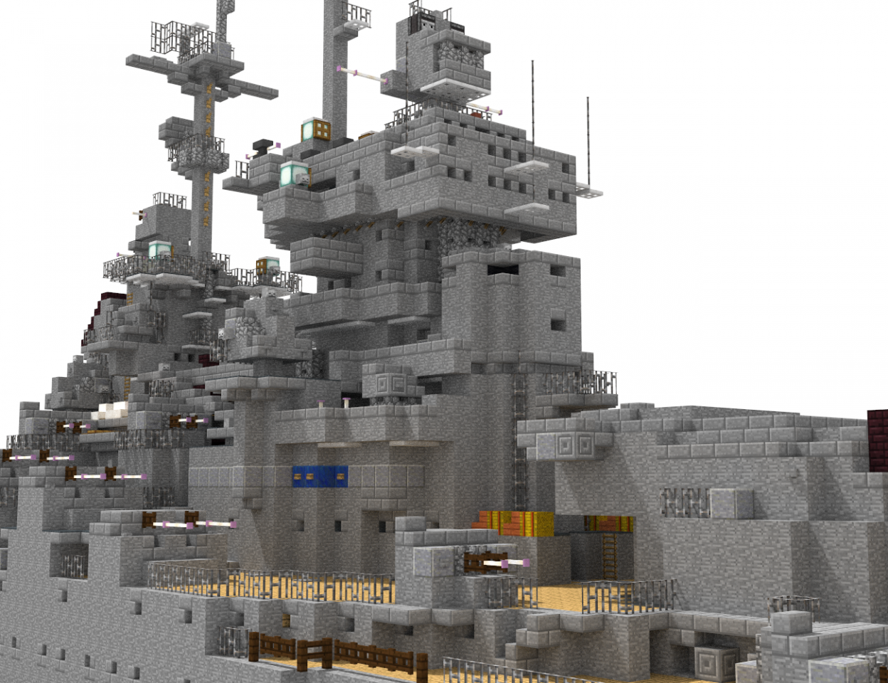 French battleship Jean Bart (1:1 scale) Minecraft Map