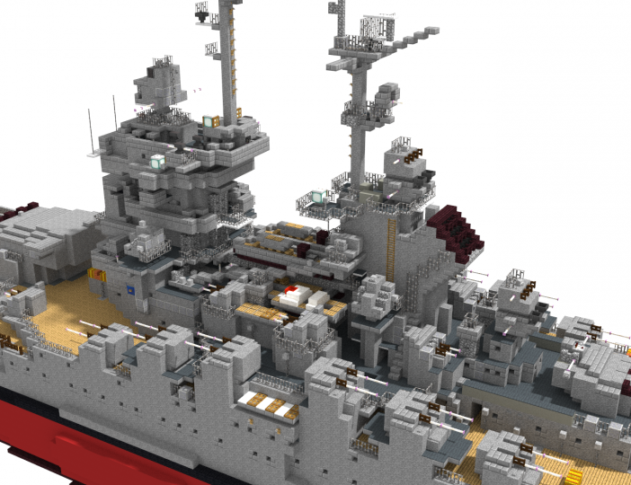 French battleship Jean Bart (1:1 scale) Minecraft Map