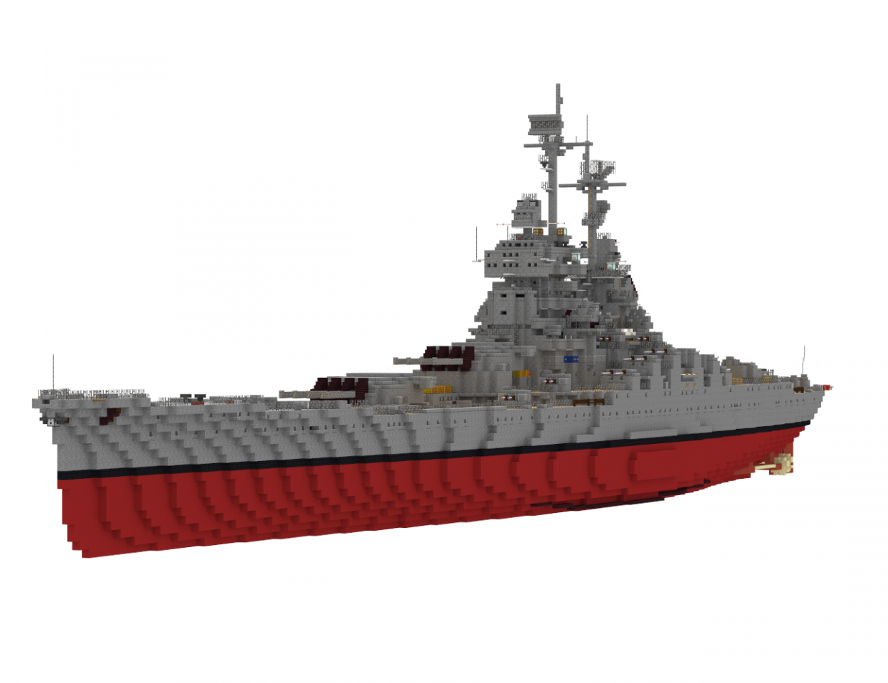 French battleship Jean Bart (1:1 scale) Minecraft Map
