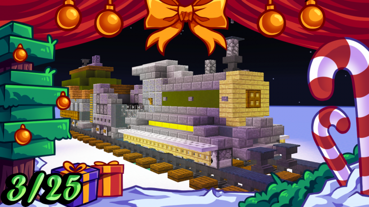 ️ Christmas Builds 3/25 🎁 EPIC TRAIN Minecraft Map