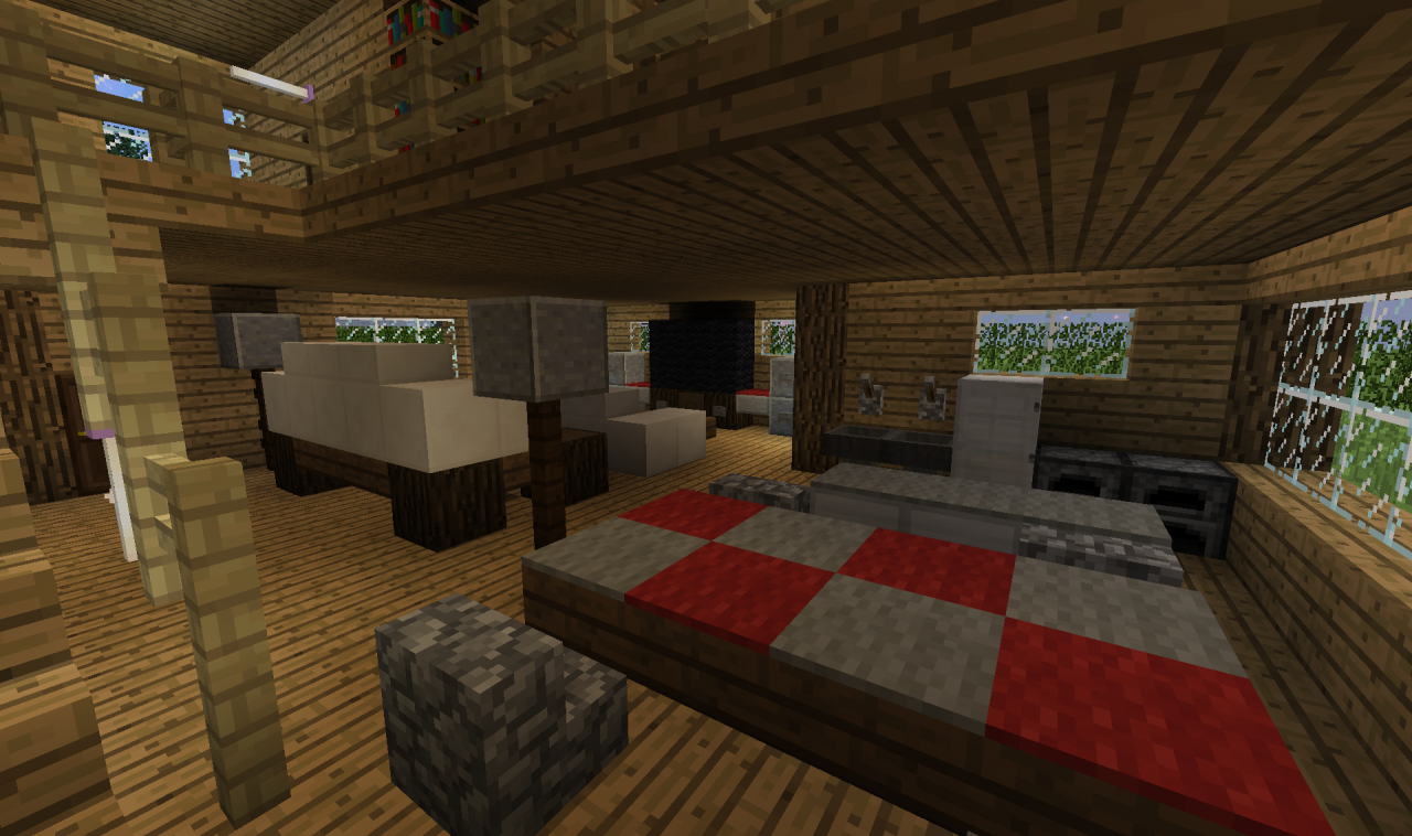 Country Log Cabin Property Minecraft Map
