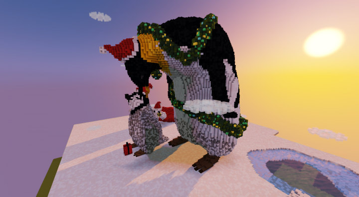 Baby Penguin Gets a Surprise Minecraft Map