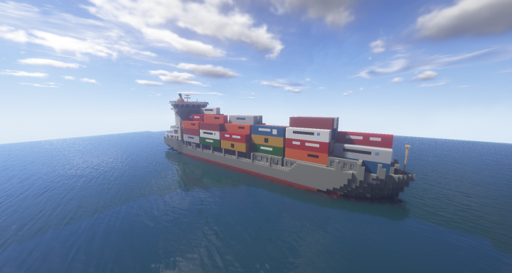 Maike D (1:1 Scale Container Ship) Minecraft Map