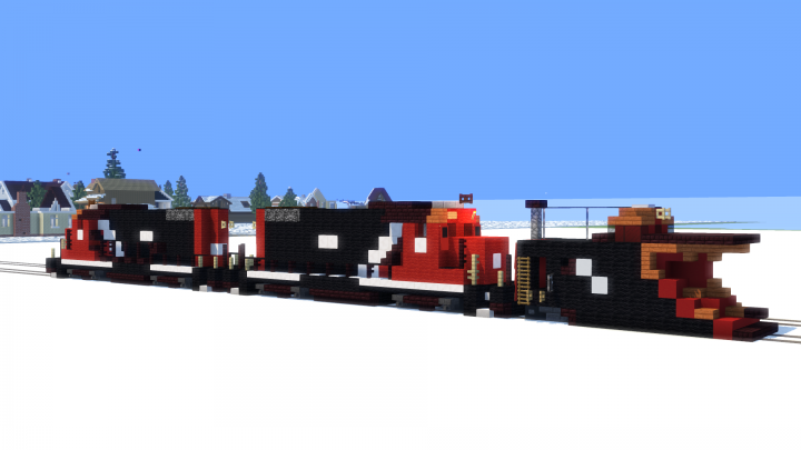 Canadian National Wedge Snow Plow Train Minecraft Map