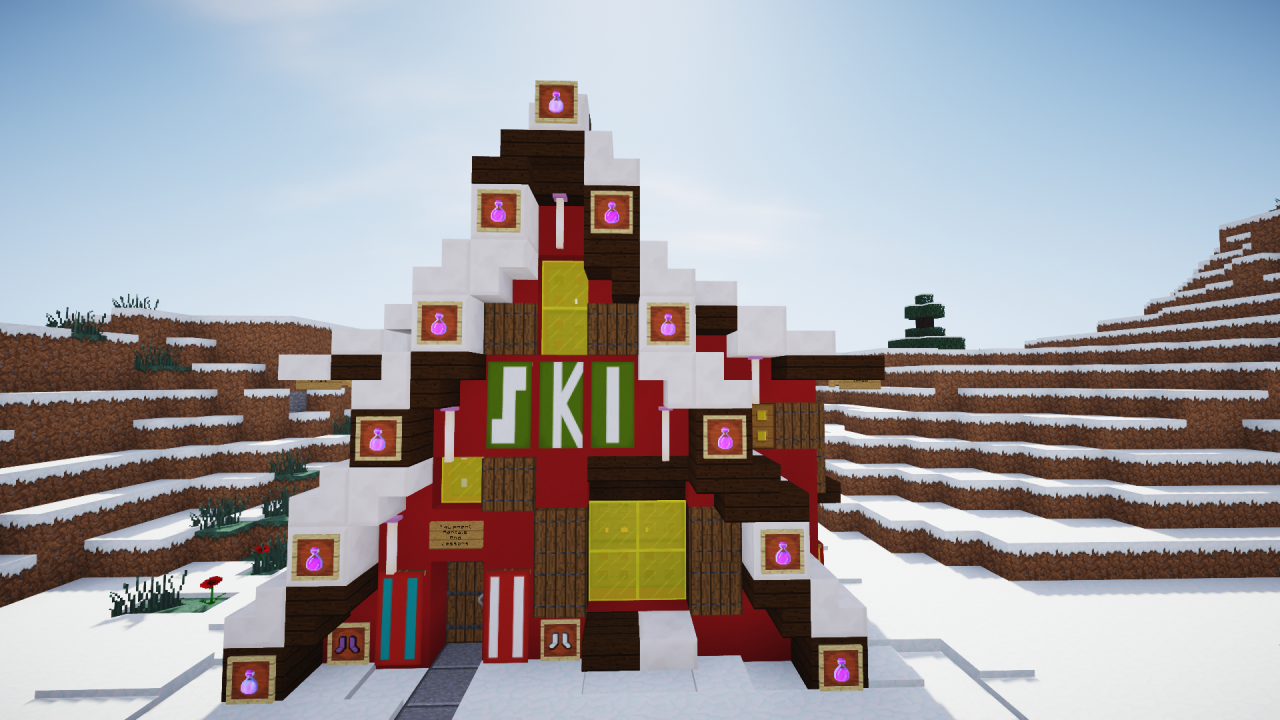Ski Rental Shop Part of my Christmas Village Build set Minecraft Map