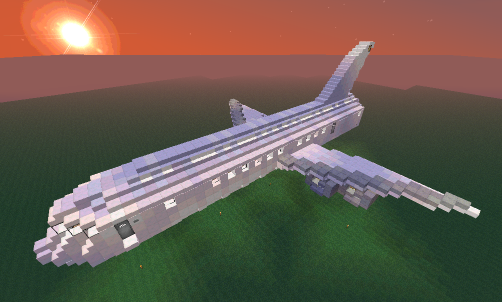 Avión comercial grande: boeing 747 Minecraft Map
