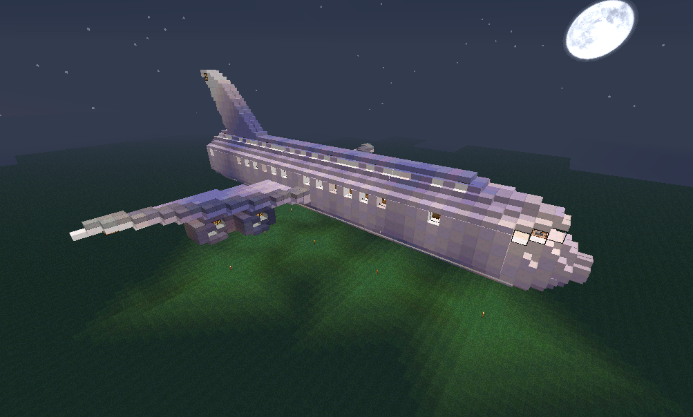 Avión comercial grande: boeing 747 Minecraft Map