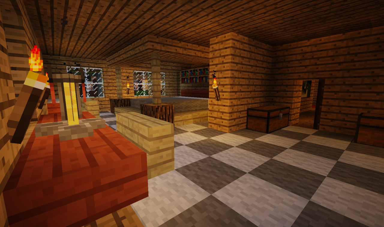 DUAL OLD WESTERN CABIN MANSION PROPERTIES Minecraft Map