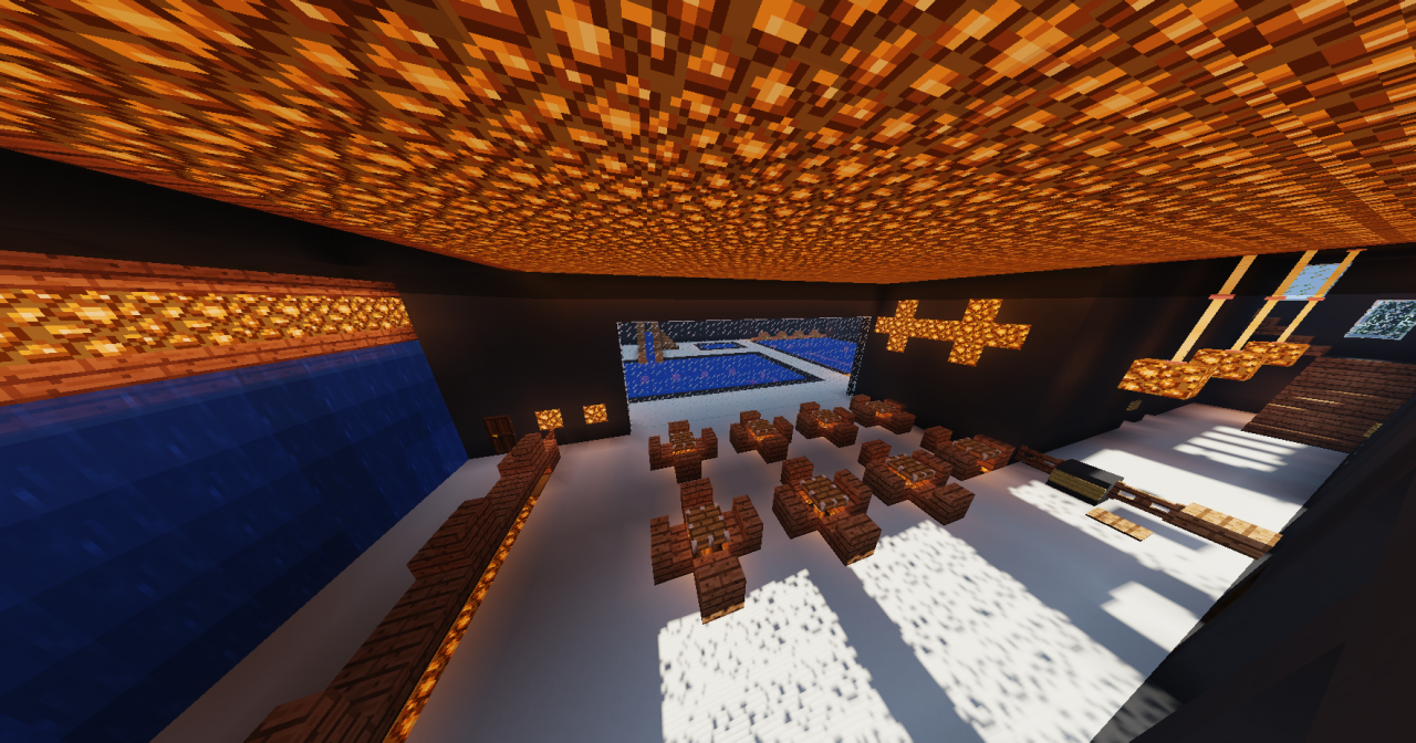 Minecraft modern swimming pool + sport hall (Schematic) Minecraft Map