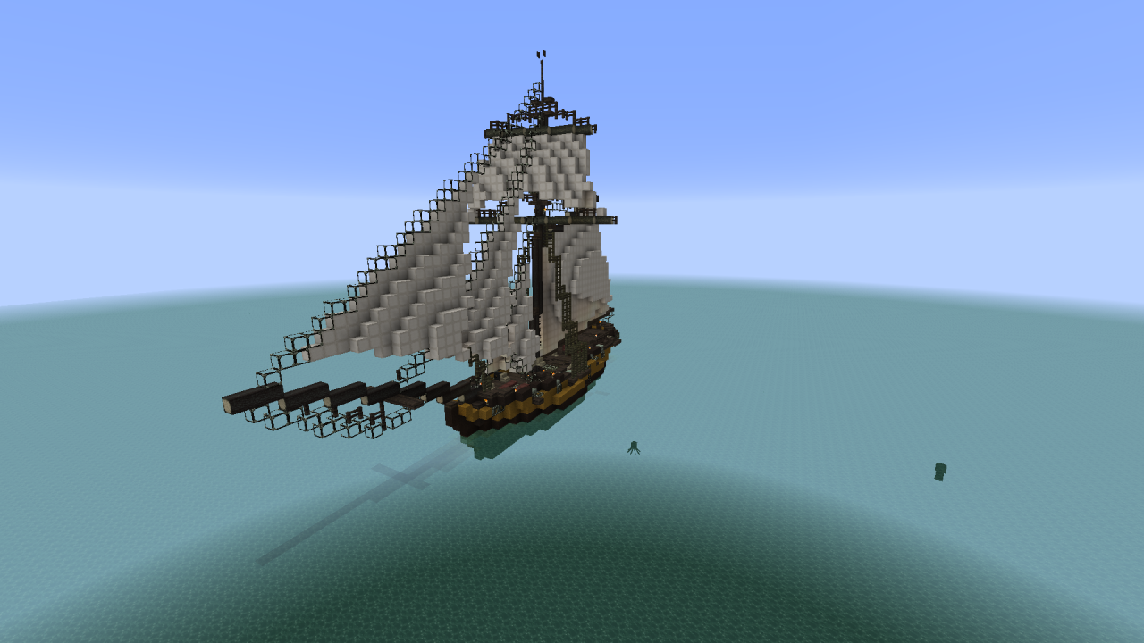 HM Cutter Clam (10 Guns) Full Interiour With download Minecraft Map