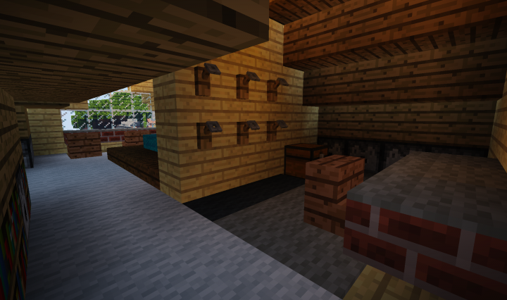 BIRCH WOOD GABLE COUNTRY HOUSE +Yard Minecraft Map