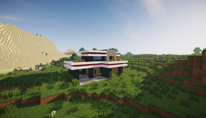 Modern Redstone House Minecraft Map