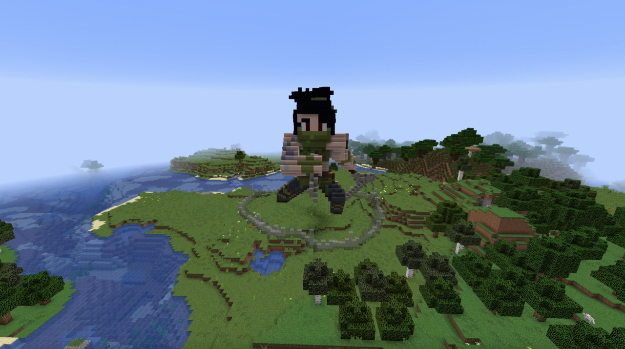 Akali Statue from League of Legends Minecraft Map