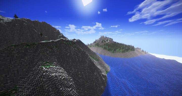 Fjord creative vanilla landscape 3k x 3k Minecraft Map