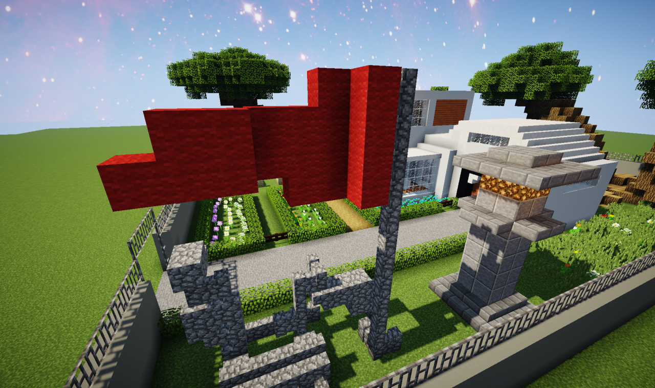 MODERN HOUSE +Yard Minecraft Map