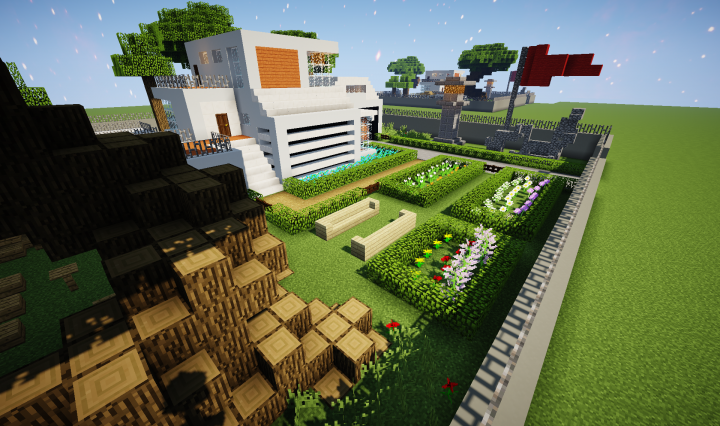 MODERN HOUSE +Yard Minecraft Map